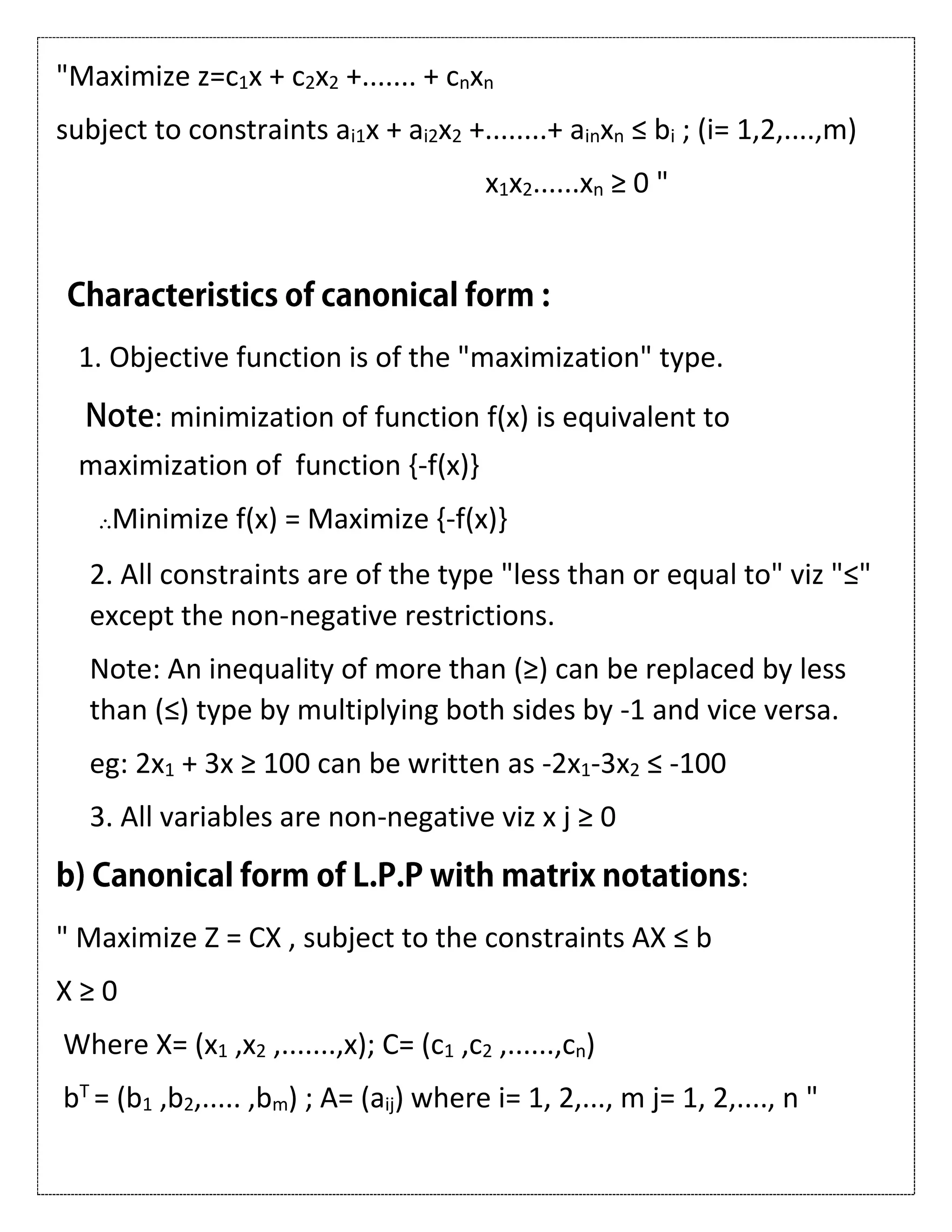 Linear programming class 12 investigatory project | PDF