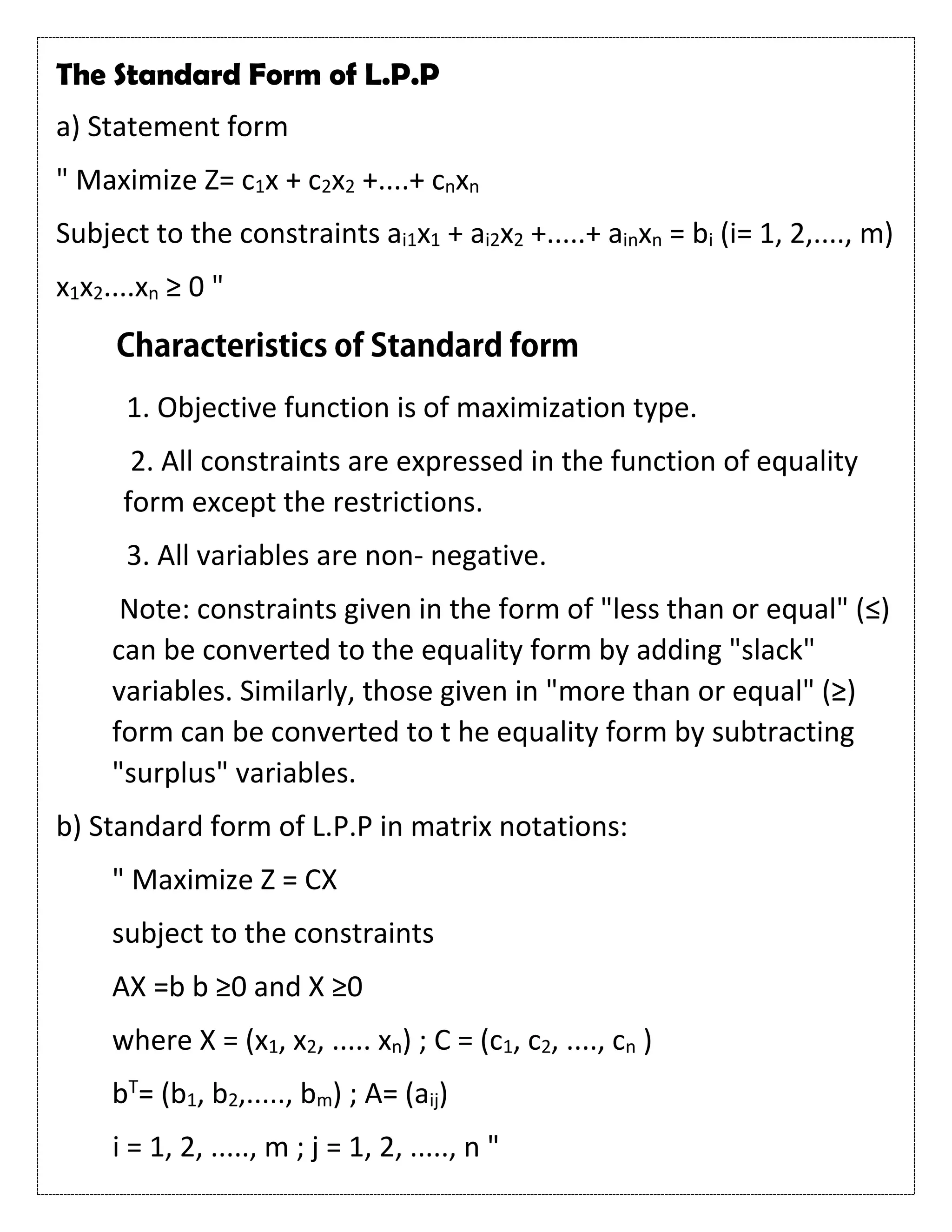 Linear programming class 12 investigatory project | PDF