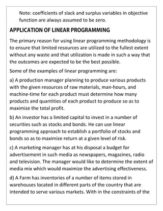 Linear programming class 12 investigatory project | PDF