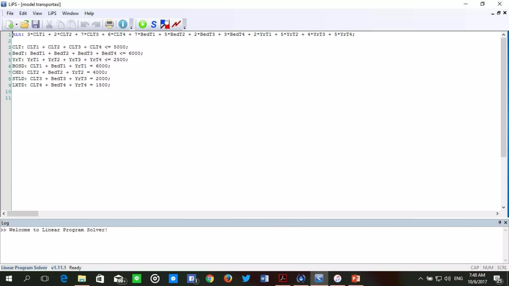 Linear programming dalam transportasi | PPTX