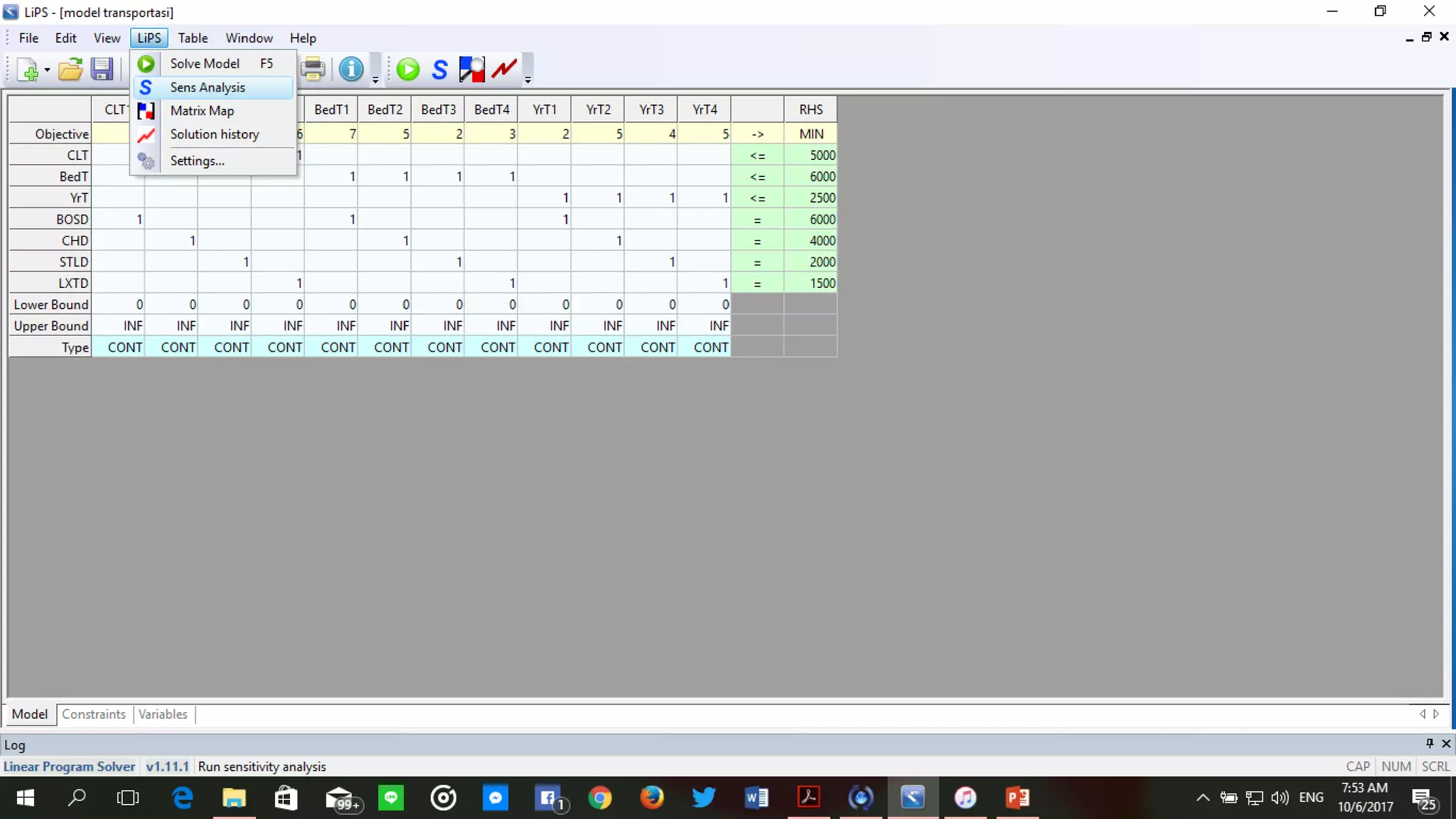 Linear programming dalam transportasi | PPTX