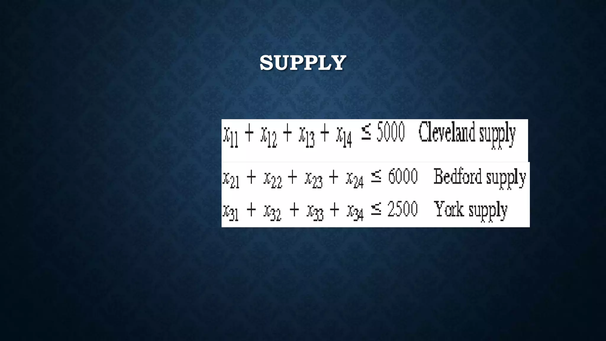 Linear programming dalam transportasi | PPTX