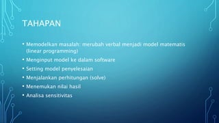 Linear programming dengan lips | PPTX