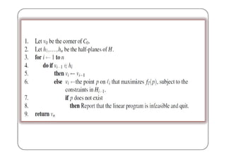 Linear programming in computational geometry | PPT