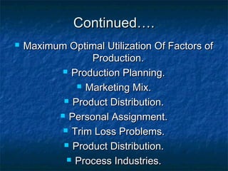 Linear programming in market application | PPT