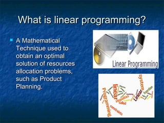 Linear programming in market application | PPT
