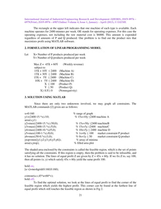 Linear programming in matlab | PDF