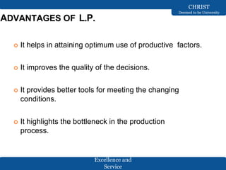 Linear programming-Optimization techniques -Single objective | PPTX