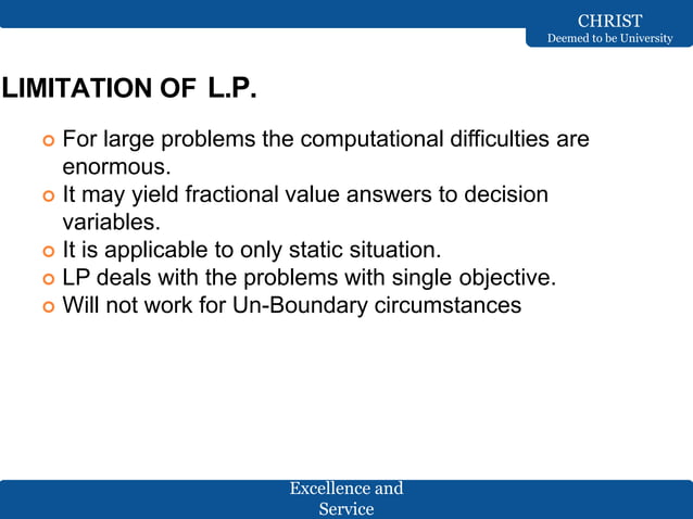 Linear Programming Optimization Techniques Single Objective Ppt 