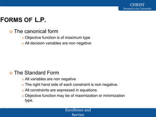 Linear programming-Optimization techniques -Single objective | PPTX