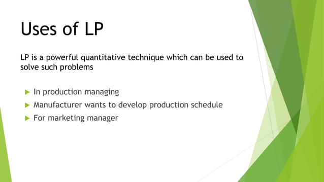 Linear programming problem | PPTX