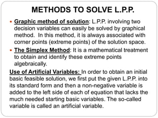 Linear Programming Problem | PPTX