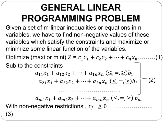 Linear Programming Problem Ppt