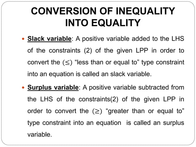 Linear Programming Problem Ppt 