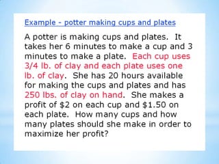 Linear programming review | PPTX