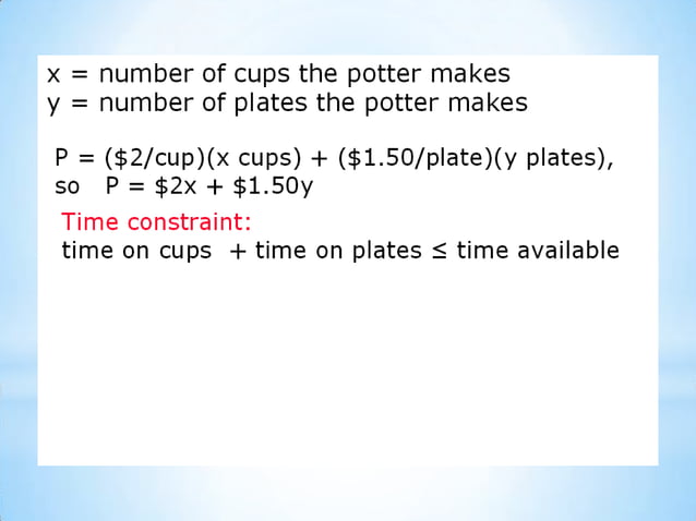 Linear programming review | PPTX