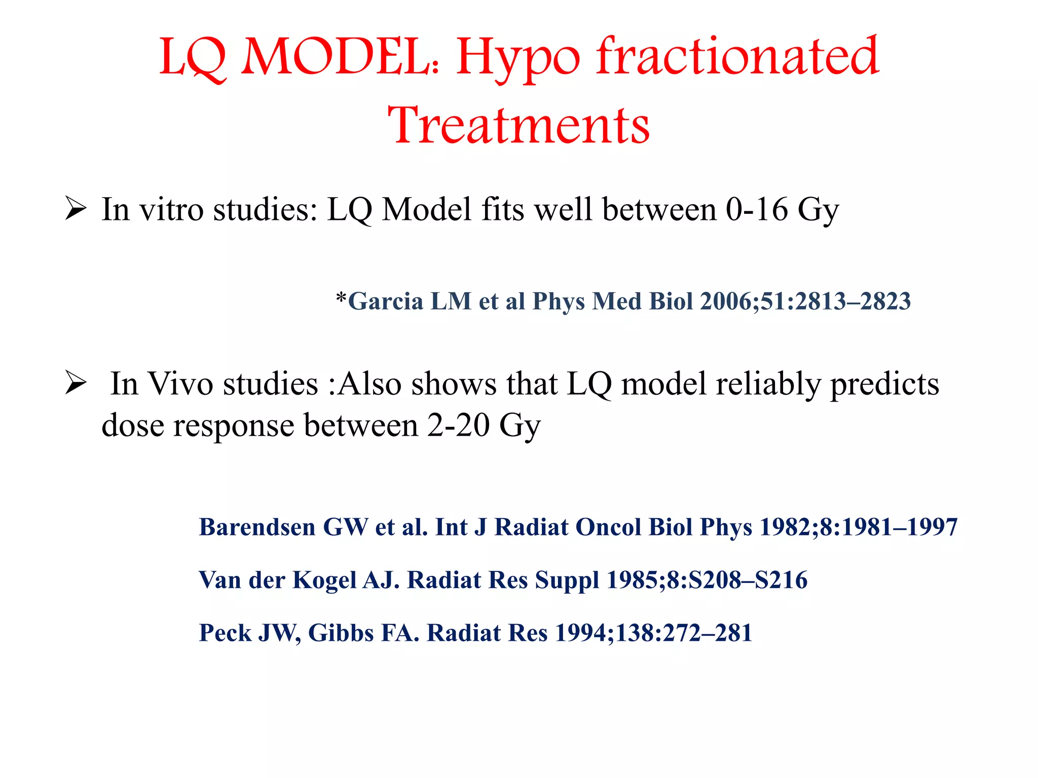 Basics of linear quadratic model | PPTX