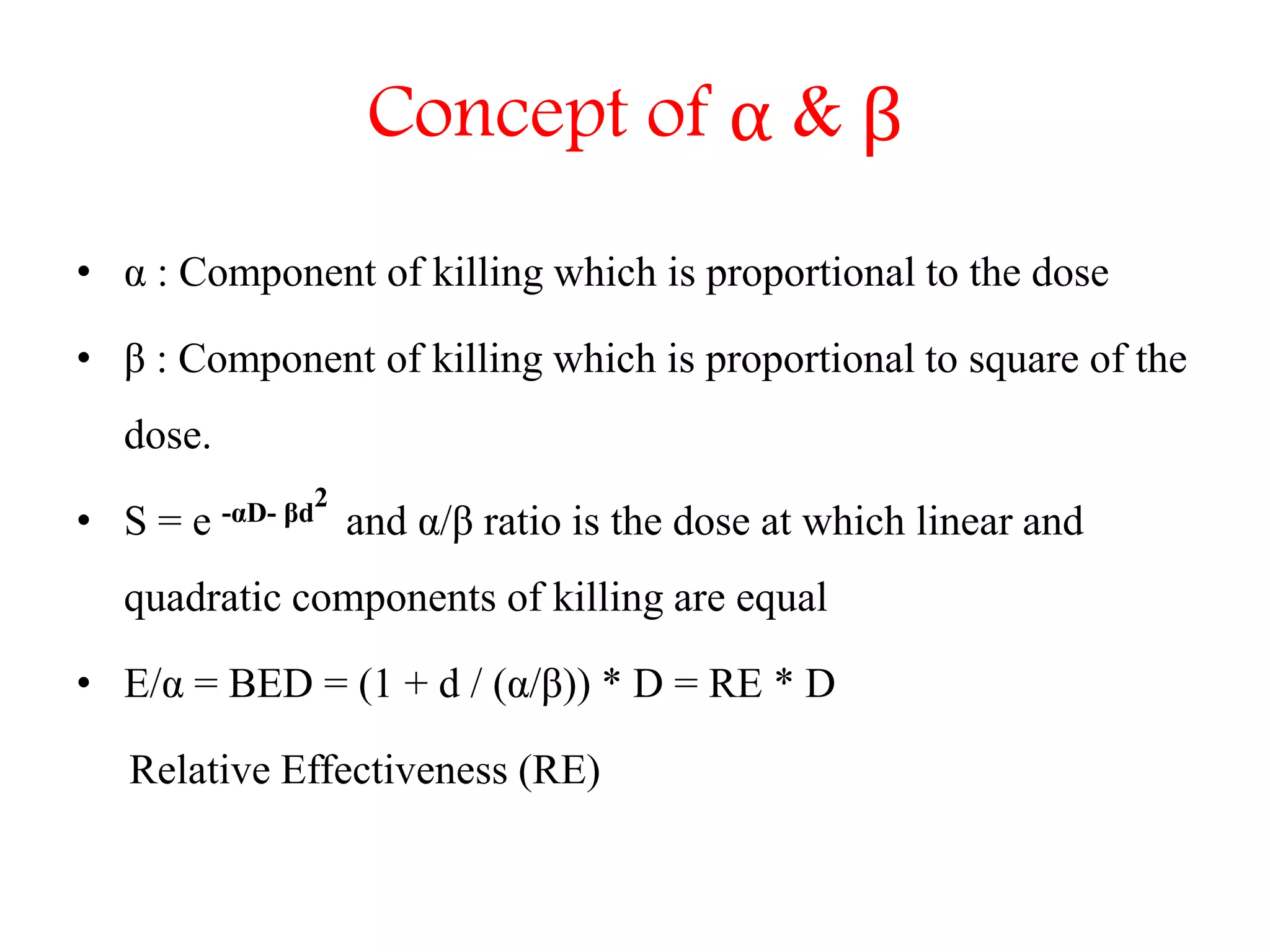 Basics of linear quadratic model | PPTX