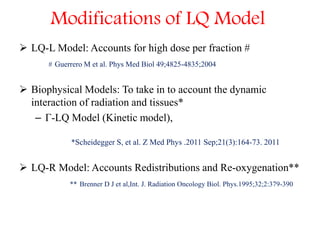 Basics of linear quadratic model | PPTX