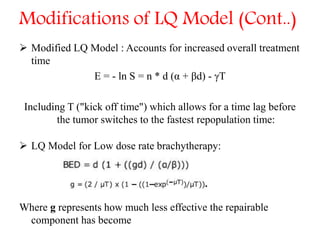 Basics of linear quadratic model | PPTX