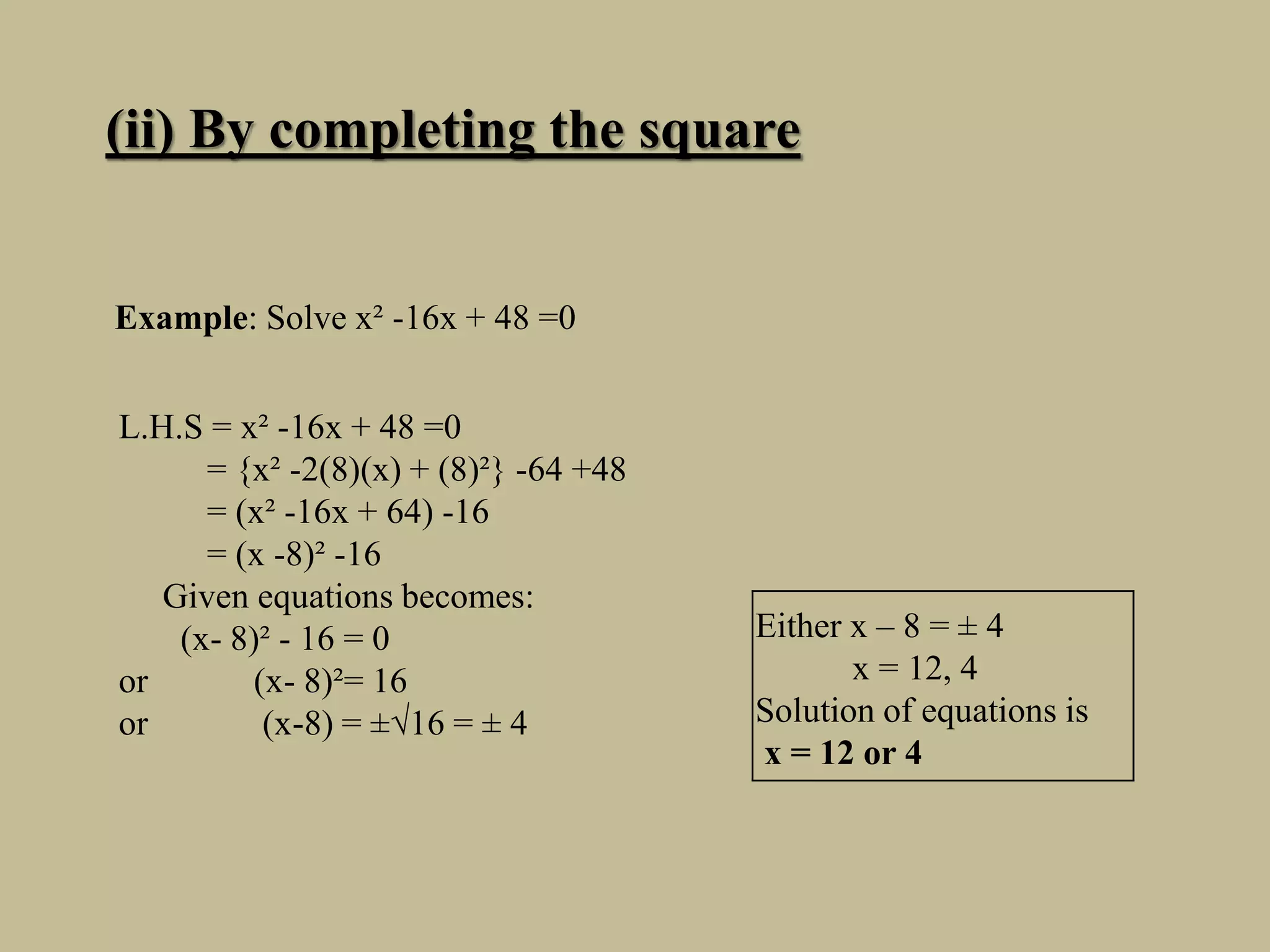 Linear, quardratic equations | PPTX