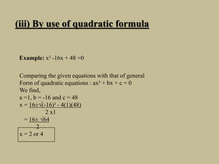 Linear, quardratic equations | PPTX