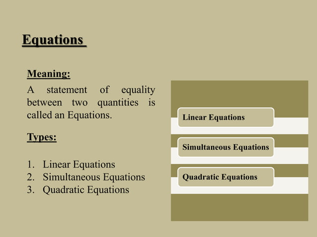 Linear, quardratic equations | PPTX | Physics | Science