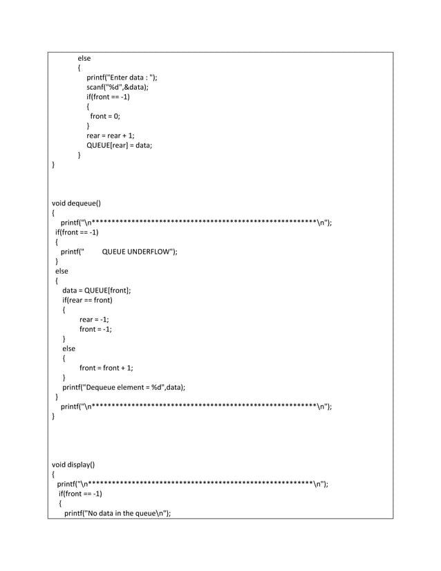 Linear queue | PDF | Programming Languages | Computing