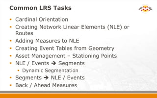 Linear Referencing - See How FME Measures Up | PPTX
