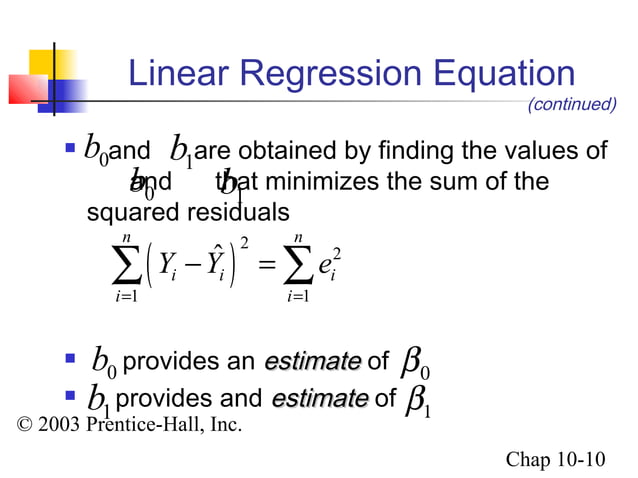 Linear regression