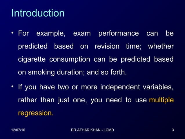Linear Regression Using SPSS | PPT