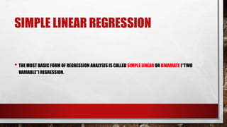 Linear regression | PPTX | Technology & Computing