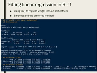 Linear regression in R | PDF