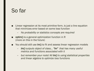 Linear regression in R | PDF