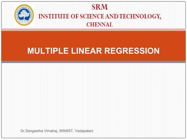 LINEAR REGRESSION.pptx | Physics | Science