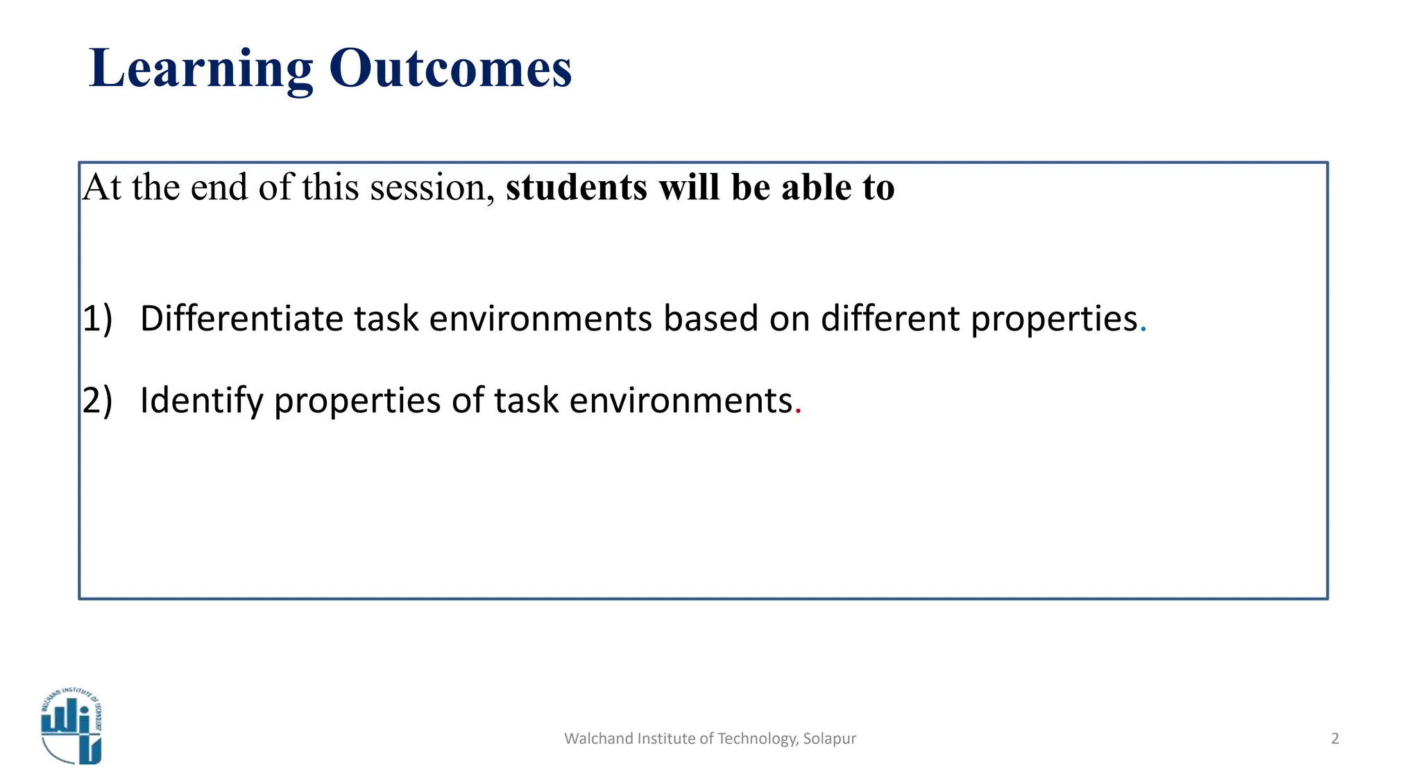properties of the task environment in artificial intelligence system | PPTX