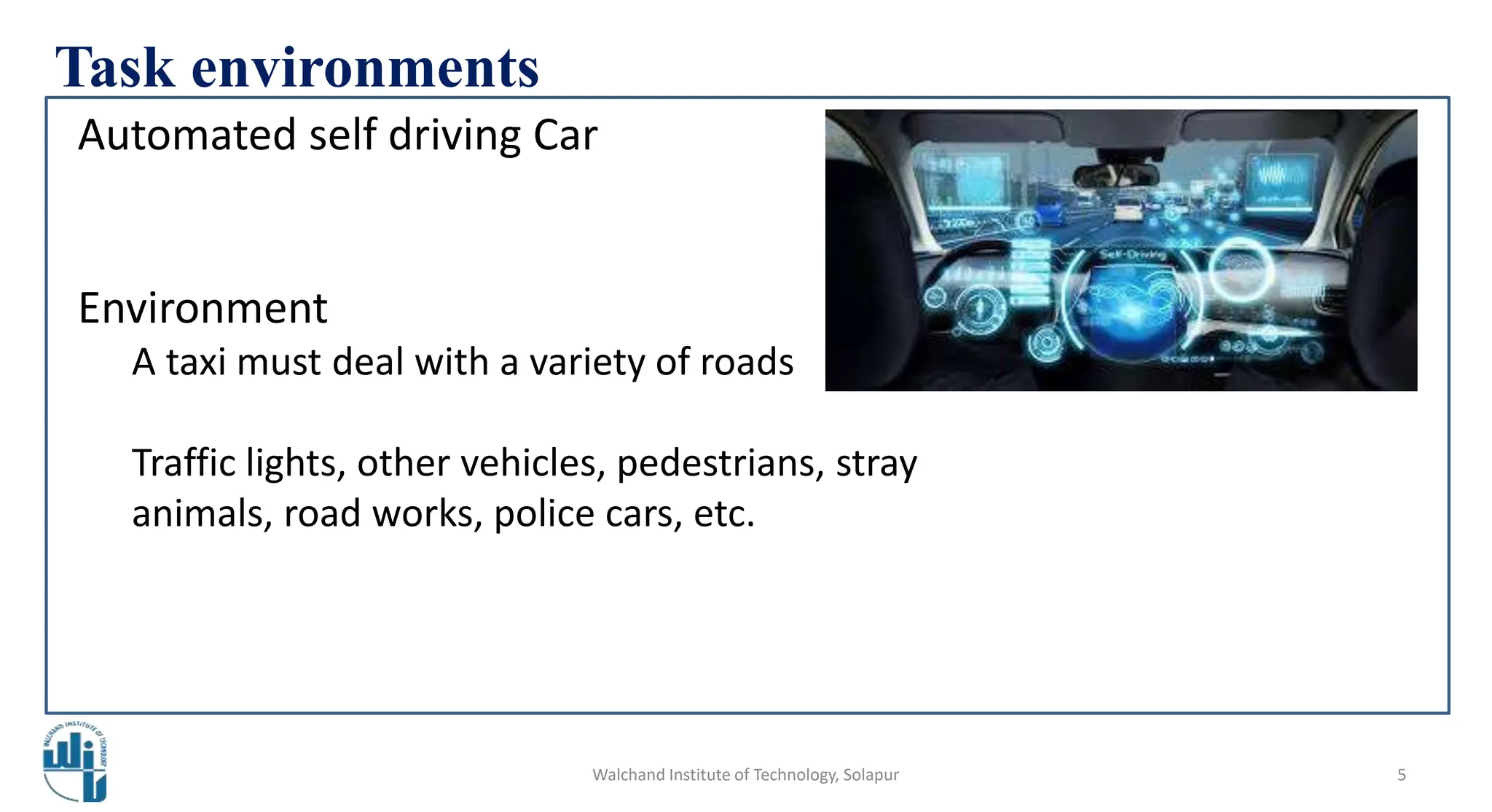 properties of the task environment in artificial intelligence system | PPTX