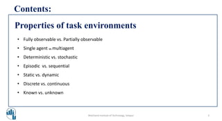 properties of the task environment in artificial intelligence system | PPTX