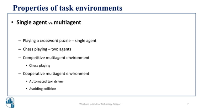 properties of the task environment in artificial intelligence system | PPTX