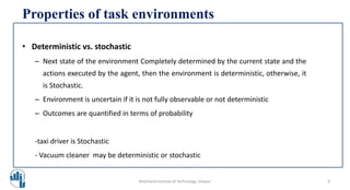 properties of the task environment in artificial intelligence system | PPTX