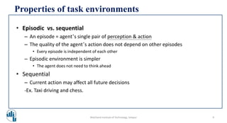 properties of the task environment in artificial intelligence system | PPTX