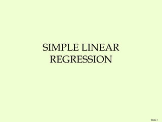 linear Regression, multiple Regression and Annova | PPT