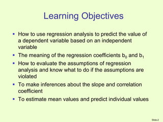 linear Regression, multiple Regression and Annova | PPT