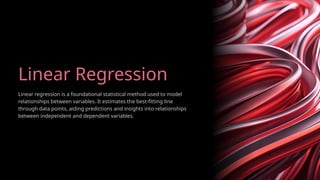 Linear Regression.pptx all about linear regression and it types and applications | PPTX