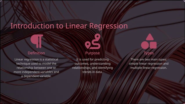 Linear Regression.pptx all about linear regression and it types and applications | PPTX