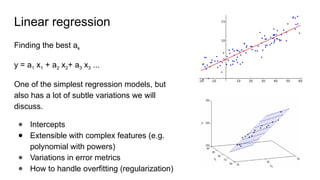 Machine Learning course Lecture number 4, Linear regression and variants.pptx