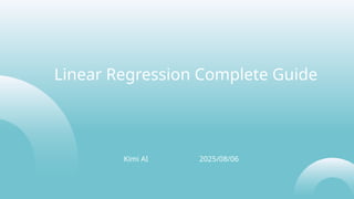 Linear Regression Complete Guide maths and examples.pptx