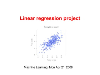 Linear regression machine learning project predicts targets | PPT