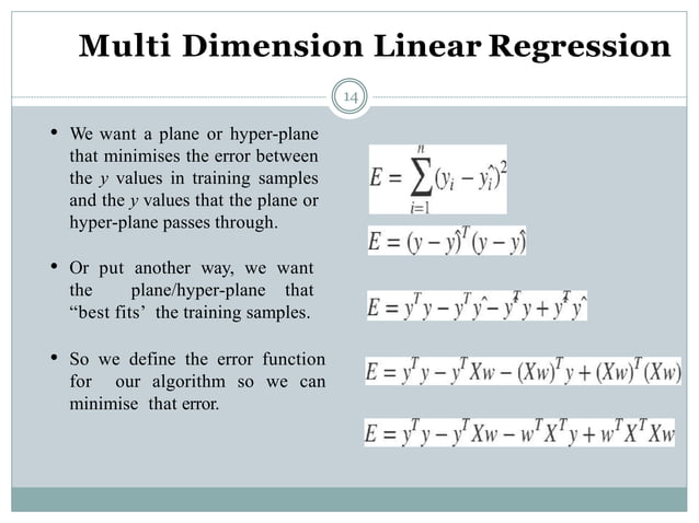 Linear regression in machine learning | PPTX | Technology & Computing