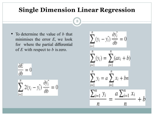 Linear regression in machine learning | PPTX | Technology & Computing